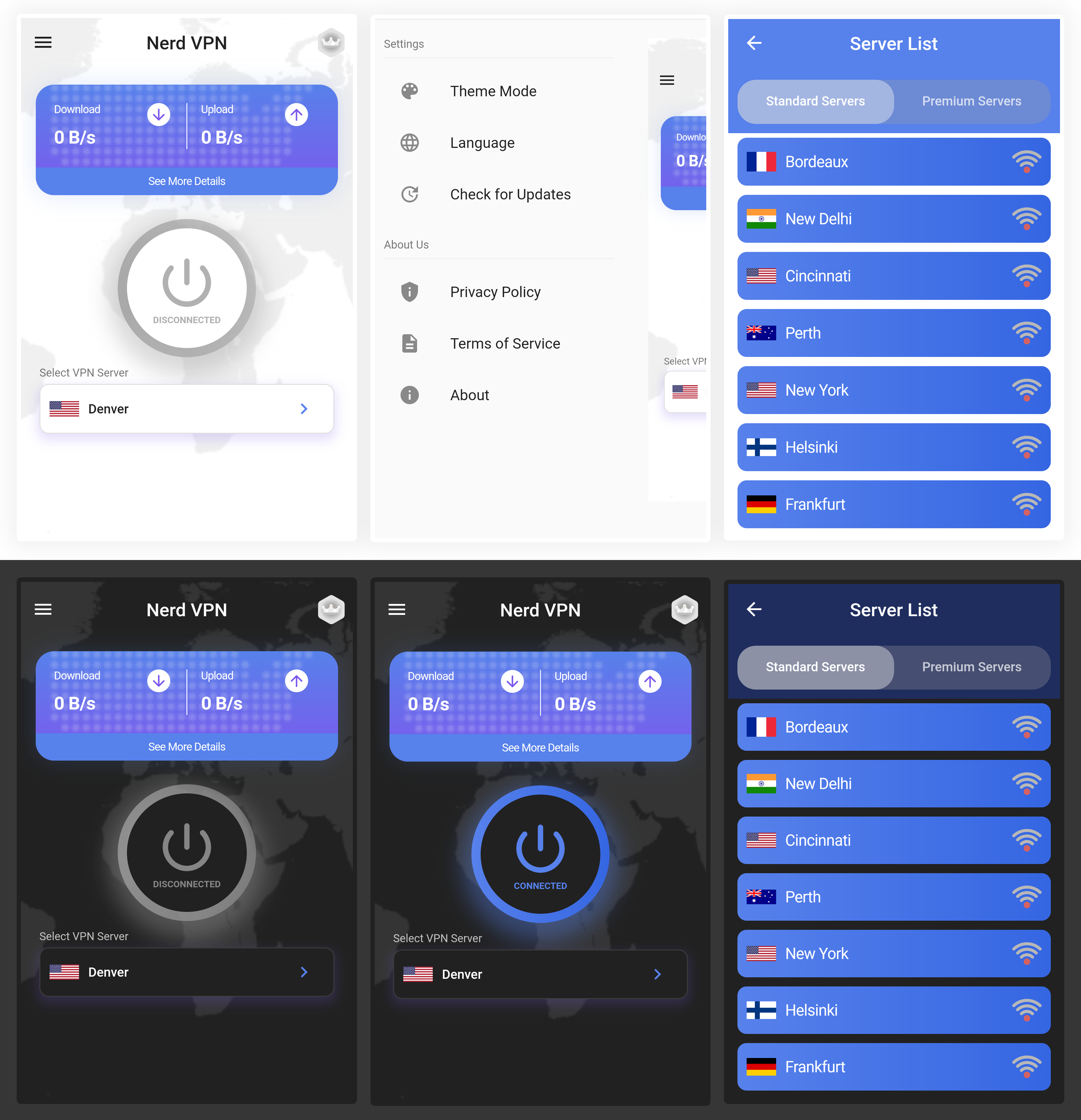 Nerd VPN : Flutter VPN with In App Purchase, Integrated Admin Panel (iOS & Android) by laskarmedia